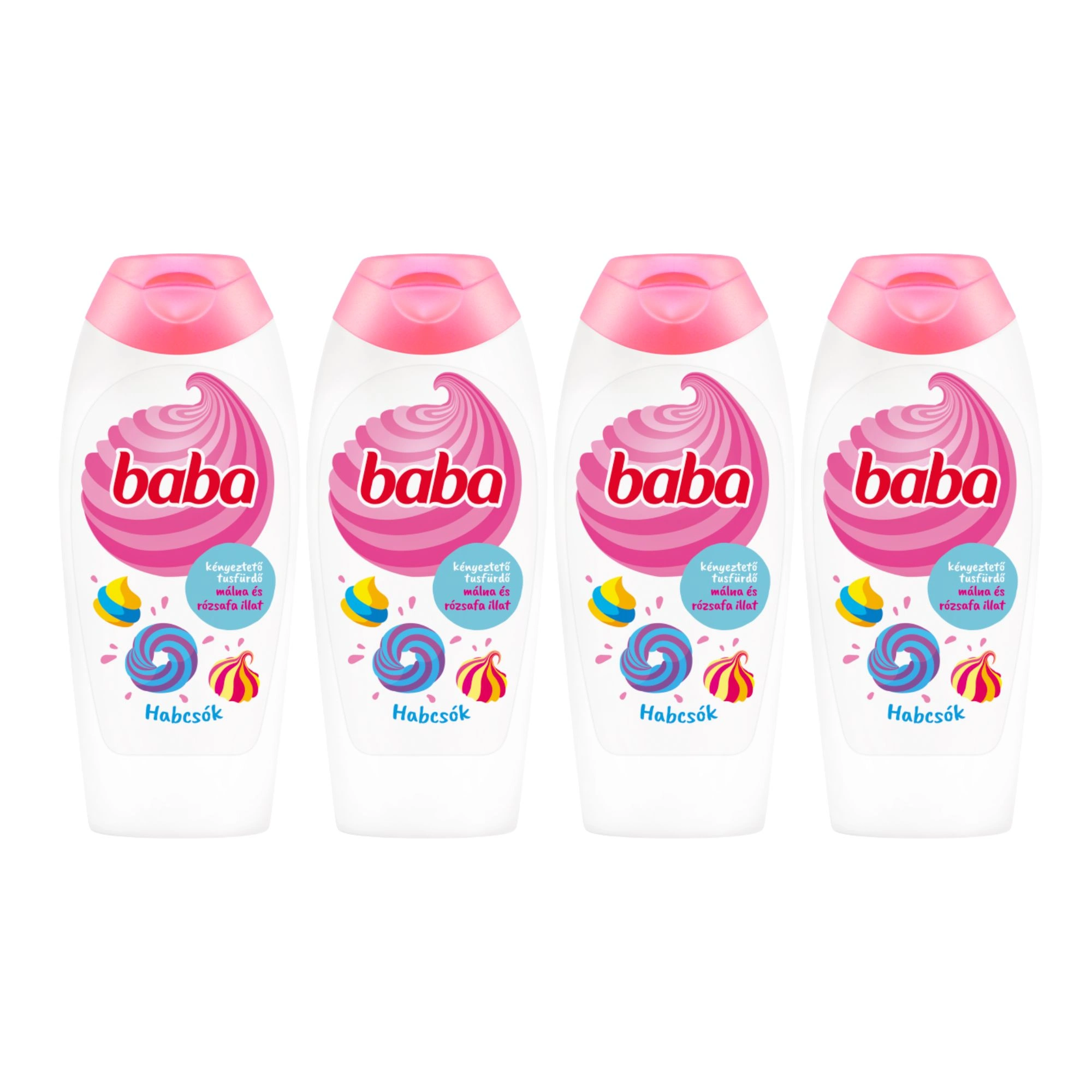 4x Baba Shower Gel with Raspberry and Rosewood 400ml / 13.5 fl oz ...